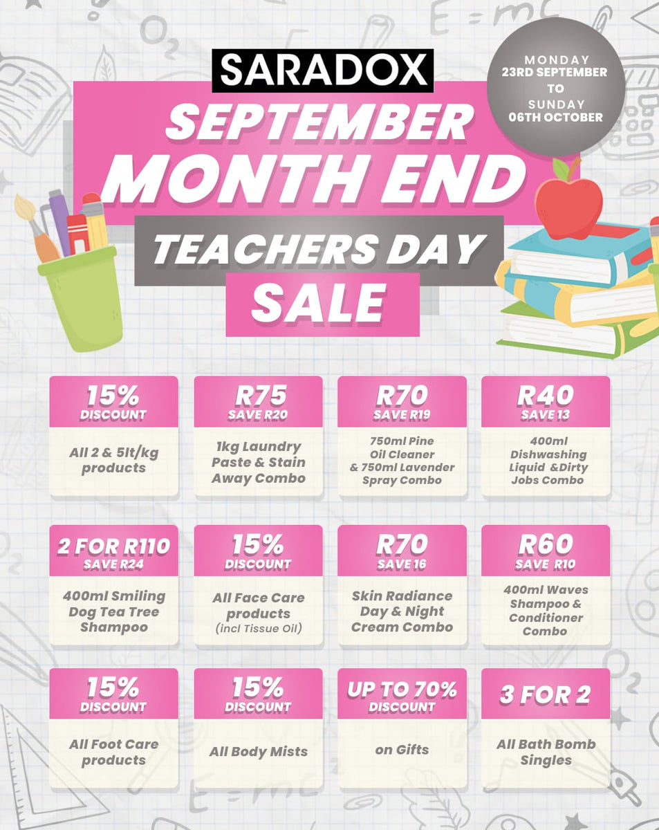 September Month End & Teachers Day Sale! – Saradox Online Factory Shop