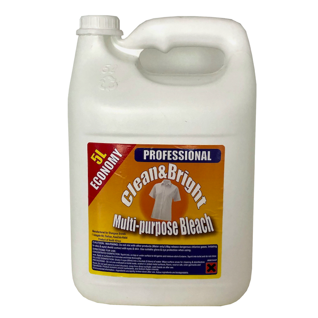 Clean & Bright Economy Bleach 5lt – Saradox Online Factory Shop